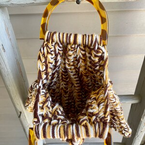 Crochet Yarn Bag, Tortoiseshell Purse, Handbag Womens Handmade, Clutch ...