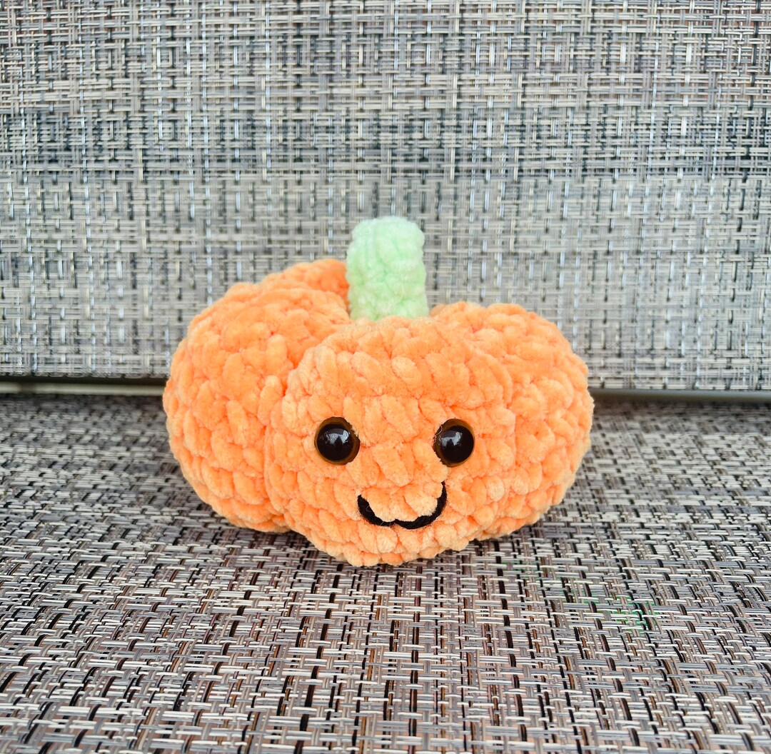 Crochet Pumpkin Plush, Cute Stuffed Plushy, Fall Decor for Tiered Tray ...