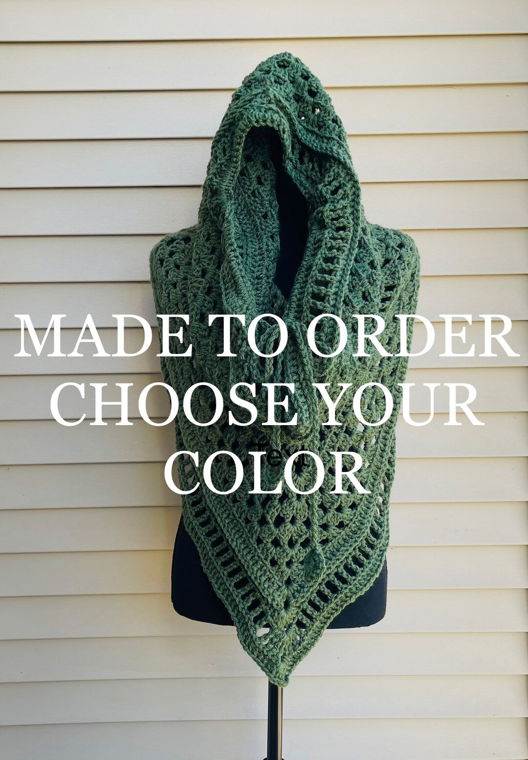 Crochet Hooded Scarf, Knit Neck Warmer, Hooded Shawl, Crochet Snood ...