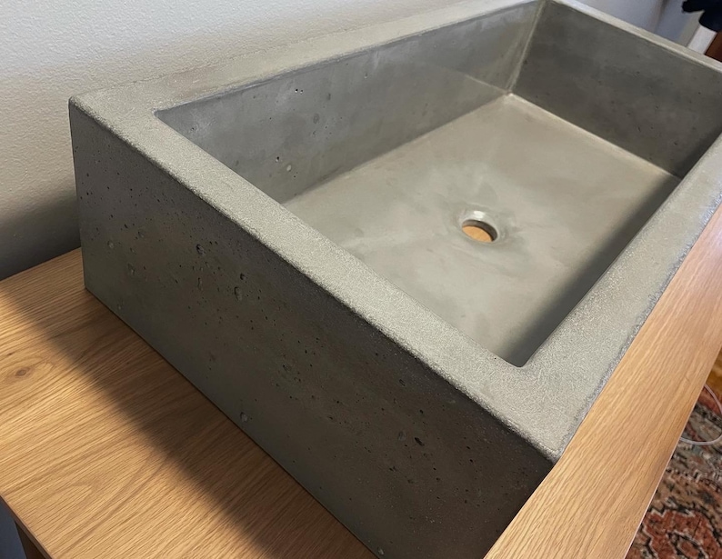 Trough Vessel Sink Concrete - Etsy