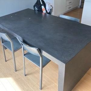 CUSTOM Concrete Dining Table PLEASE Read Description - Etsy
