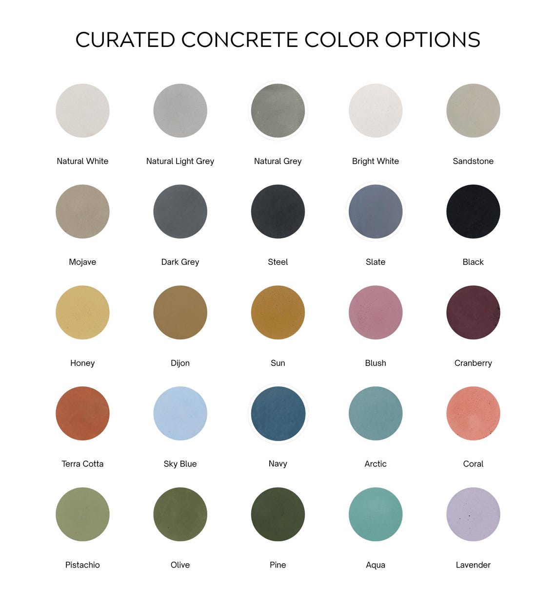 Concrete Color Samples - Etsy