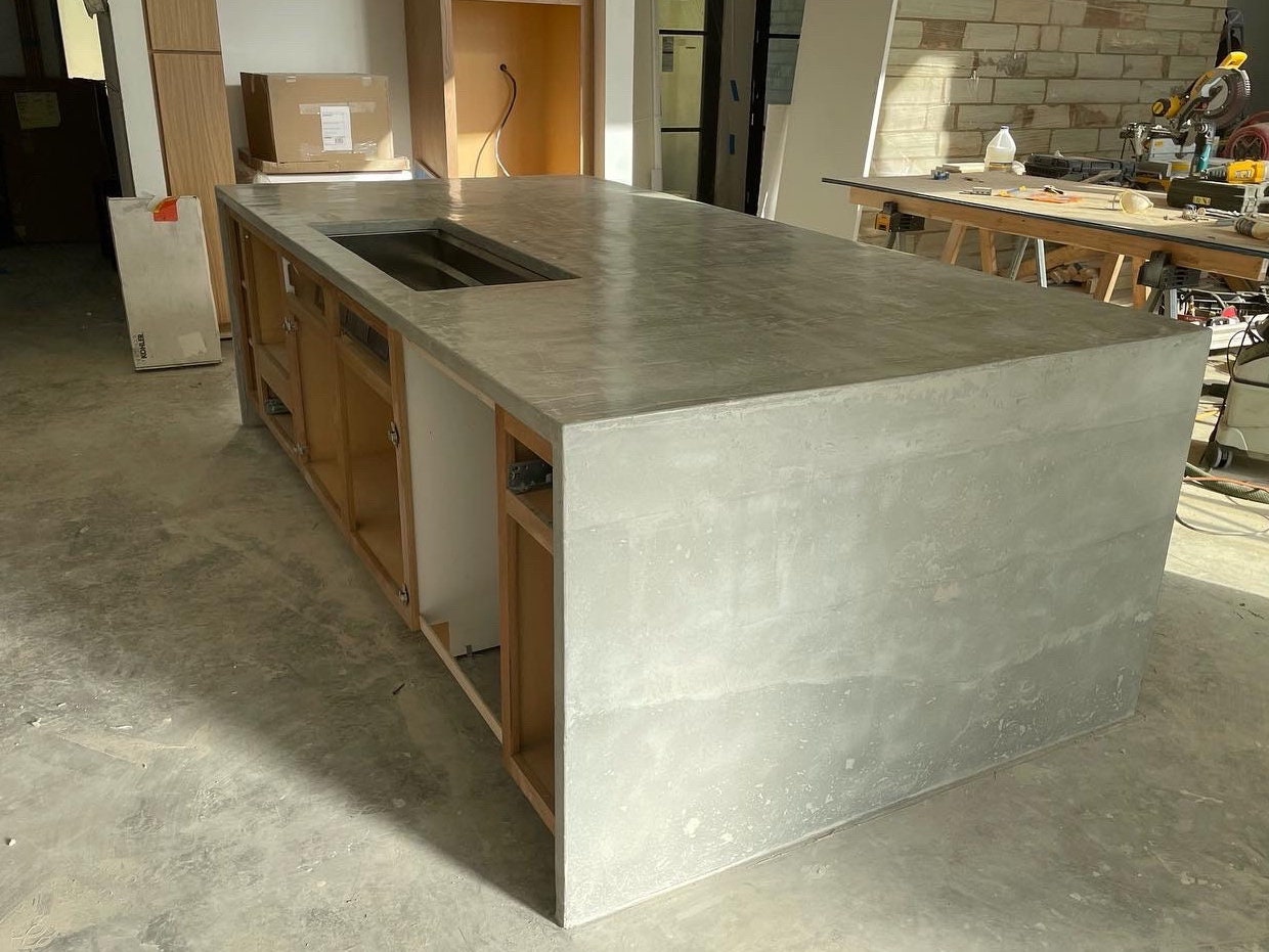 Custom Concrete Countertops NEW Aggressive Stone Concrete Cement Split