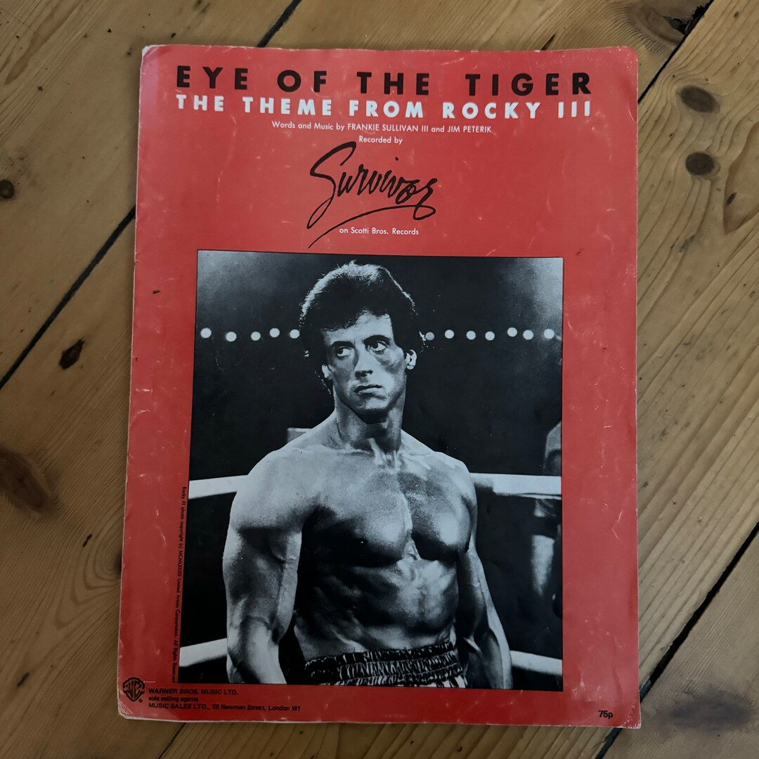 Rocky III eye of the Tiger Sheet Music sylvester Stallone / Survivor - Etsy