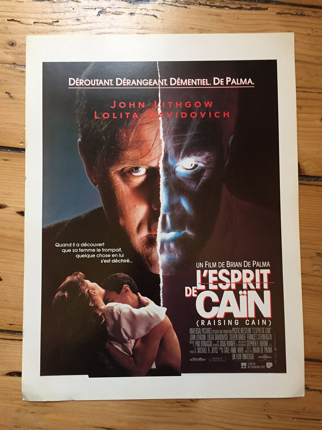 Raising Cain 1992 French Movie Programme john Lithgow / - Etsy