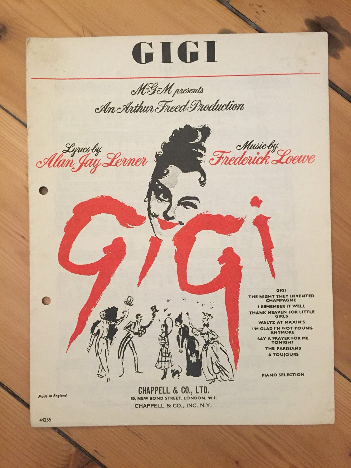 Gigi - Sheet Music (leslie Caron / Maurice Chevalier) - Etsy