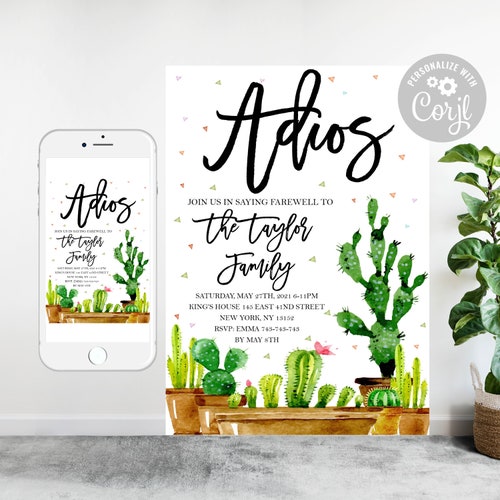 Mexican Fiesta Going Away Party Invitation Farewell Party - Etsy