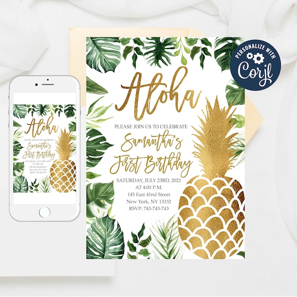 Aloha Invitation - Etsy