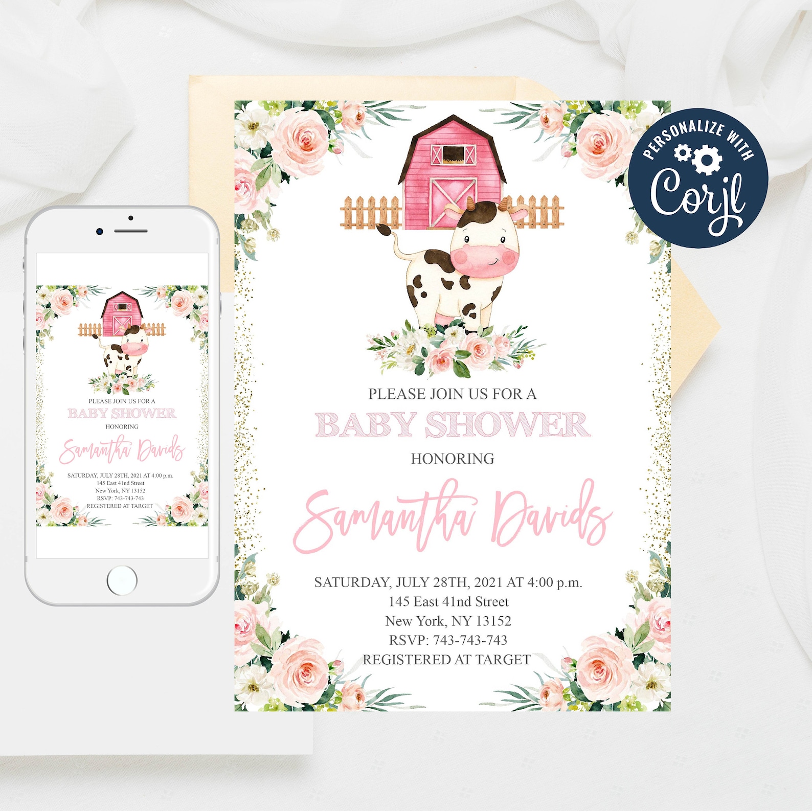 Editable Cow Baby Shower Invitation Cow Baby Shower Invite - Etsy