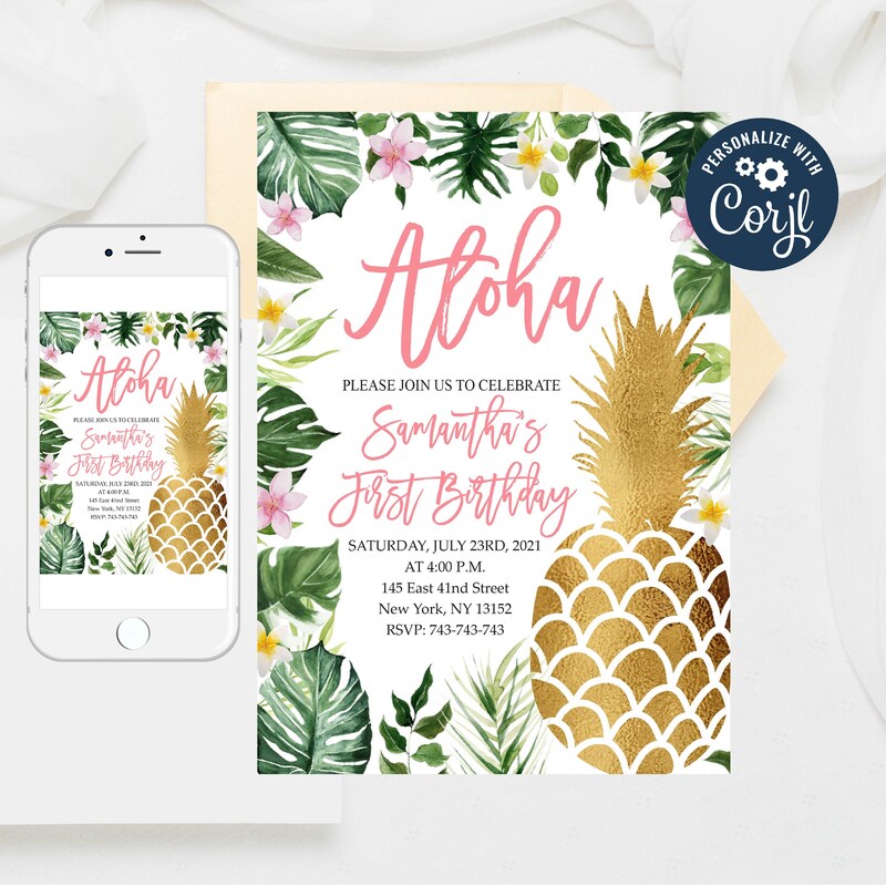 Aloha Invitation - Etsy