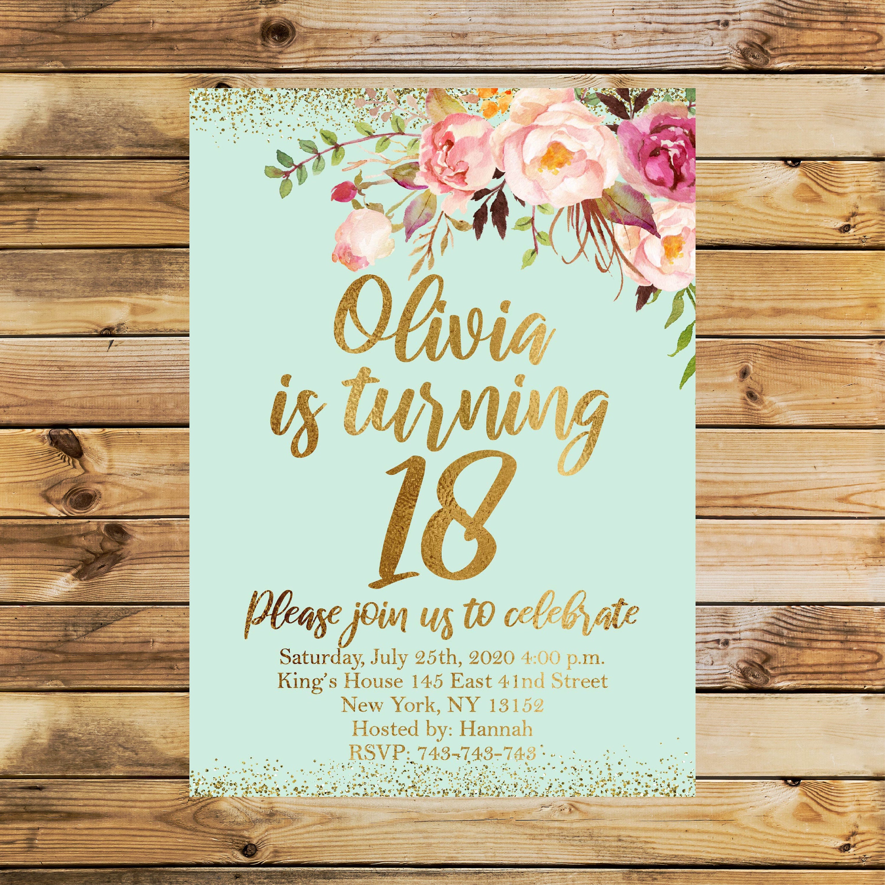18th Birthday Invitation Templates