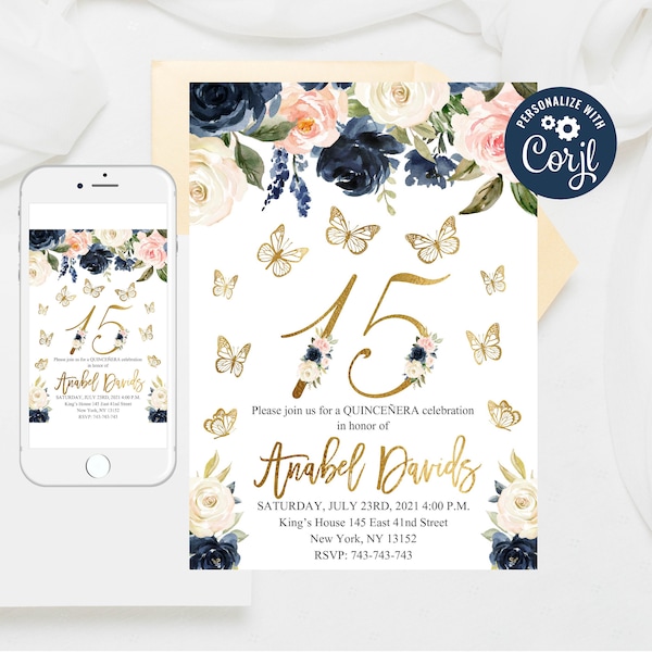 Navy Blue Butterfly - Etsy