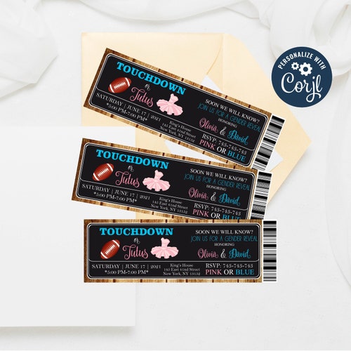 Editable Touchdown or Tutus Gender Reveal Invite Touchdowns - Etsy Editable Touchdown or Tutus Gender Reveal Invite Touchdowns - Etsy