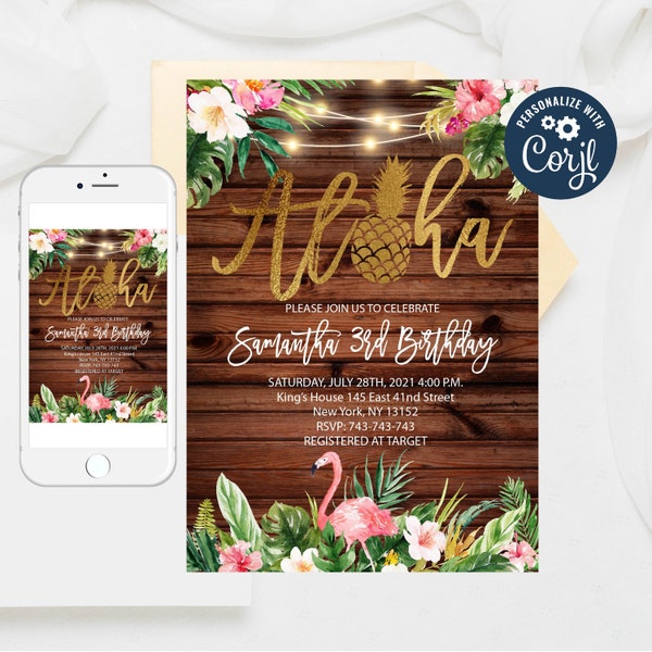 Aloha Invitation - Etsy