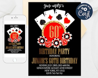 Editable Casino Birthday Thank You Tags. Poker Birthday Favor Tag ...