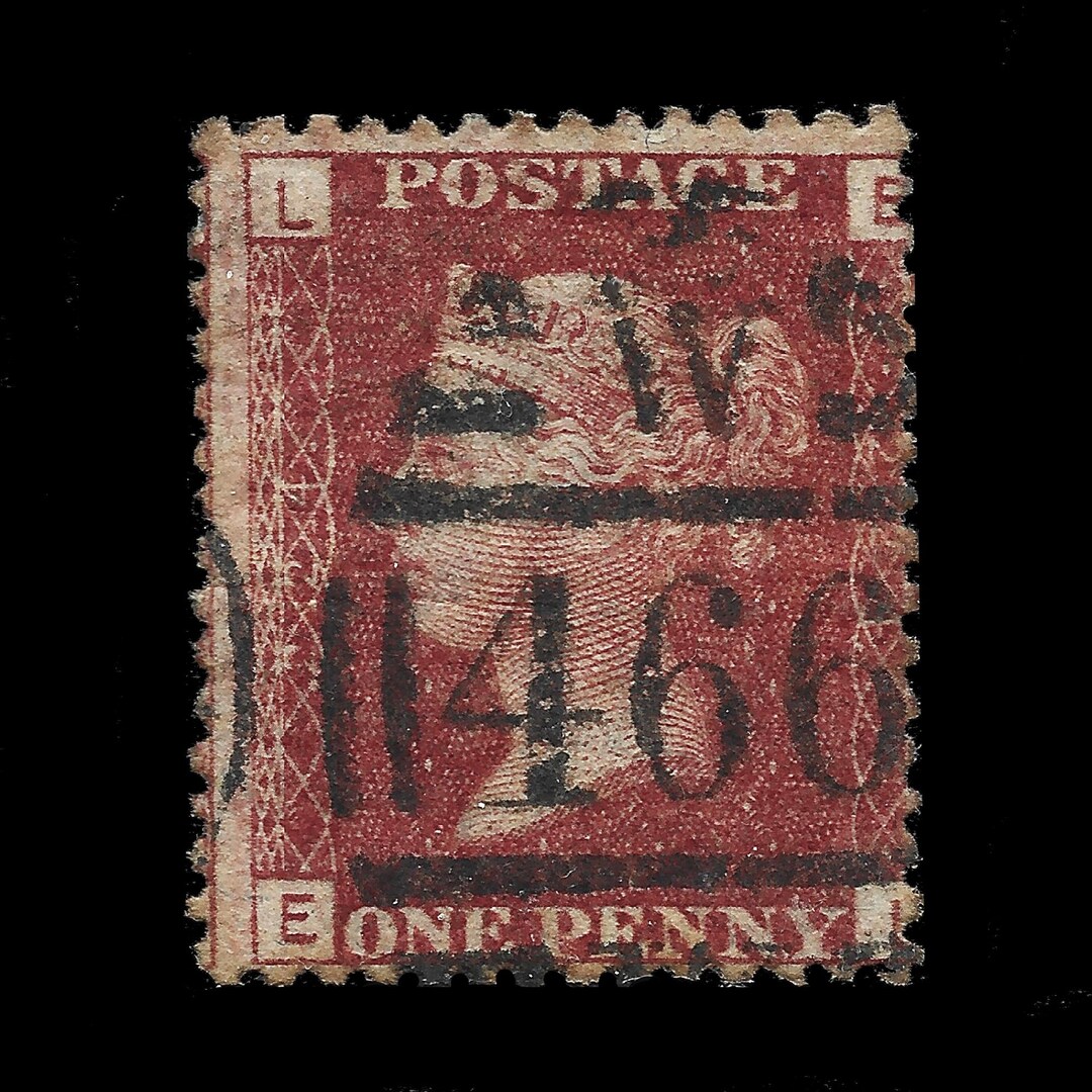 1864 Victoria Penny Red Plate 224 in Average Used Condition. There Are ...