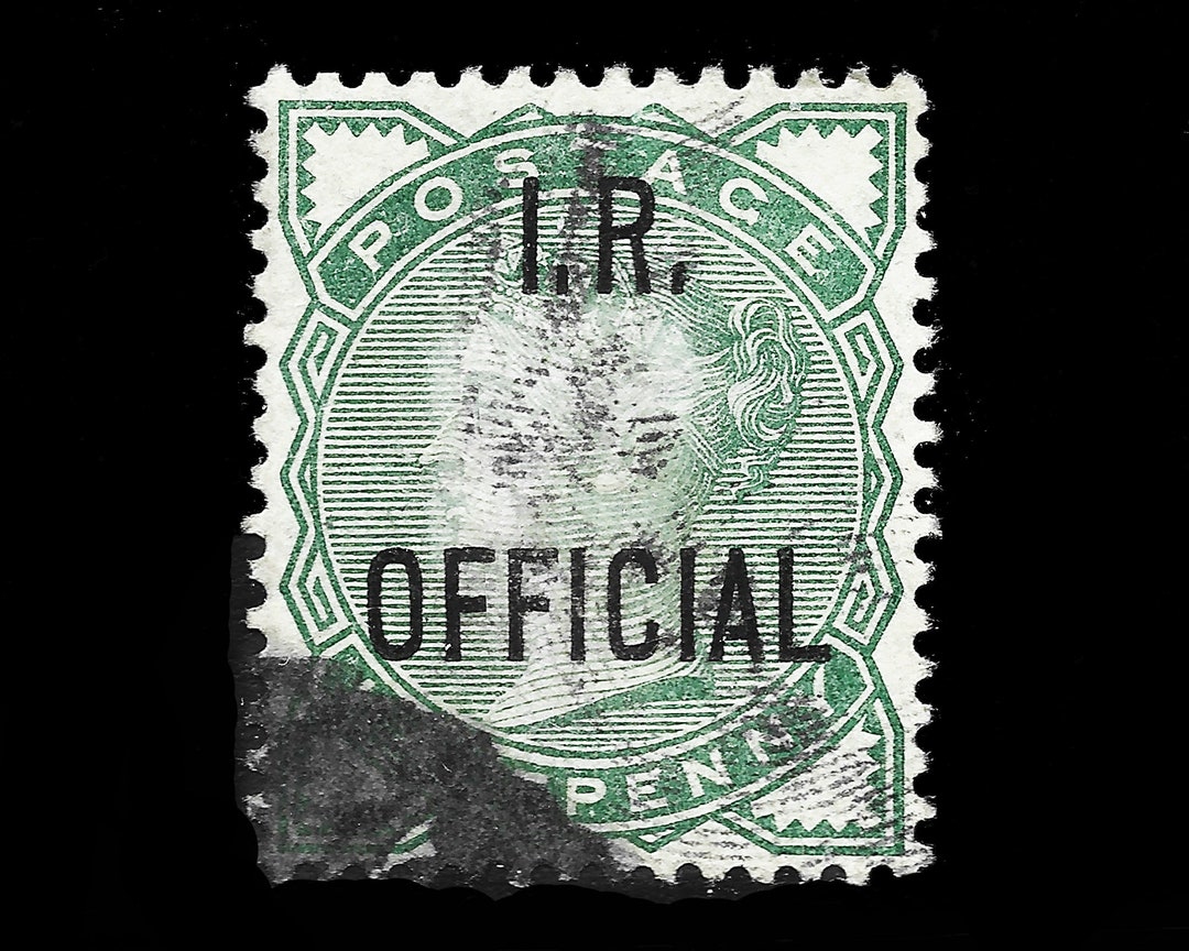 Great Britain 1882 I.R. OFFICIAL Overprint on Queen Victoria Halfpenny ...