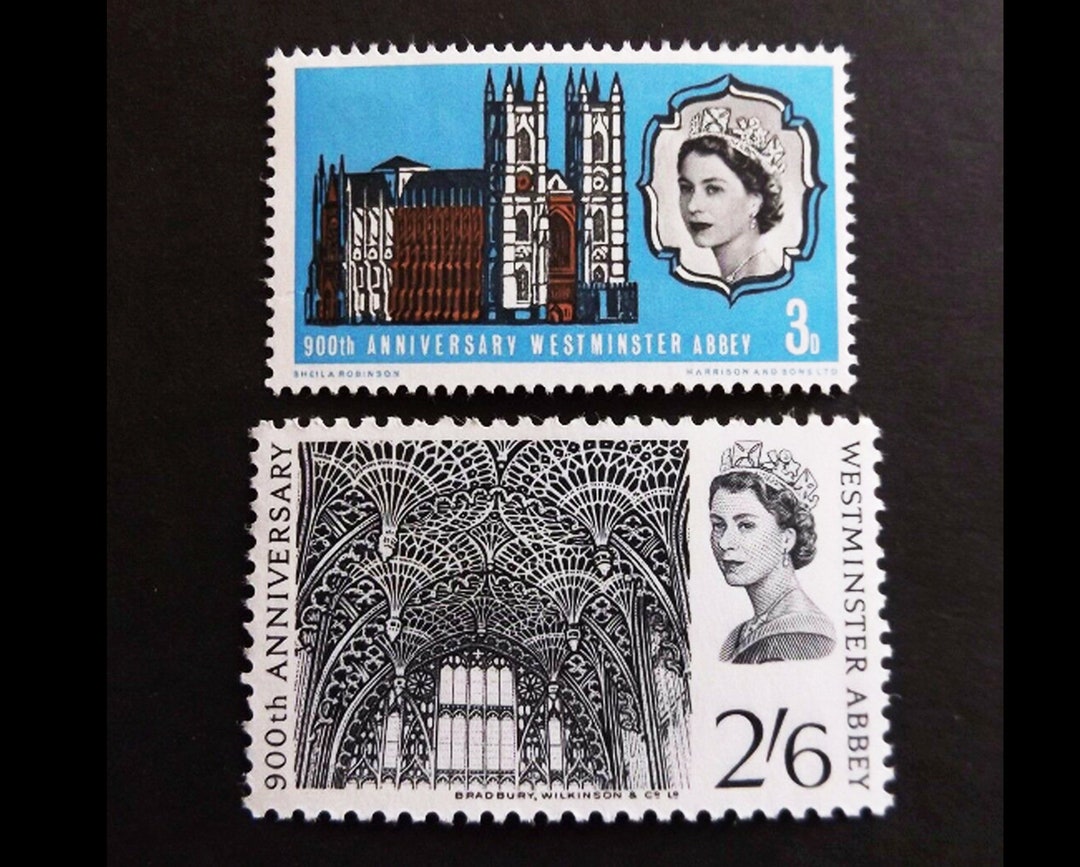 Great Britain 1966 Westminster Abbey 900th Anniversary Set of 2 Mint ...