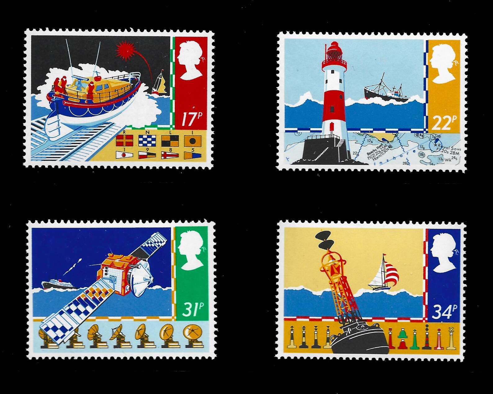 GB 1985 Safety at Sea Set of Four Mint Commemorative Stamps. Great for ...
