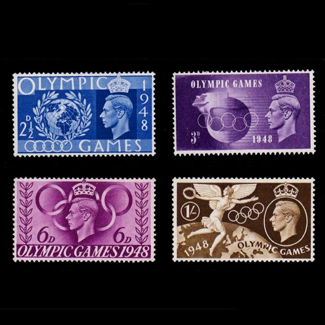 GB 1948 Olympic Games Set of 4 Mint Comemmorative Great Britain Stamps ...