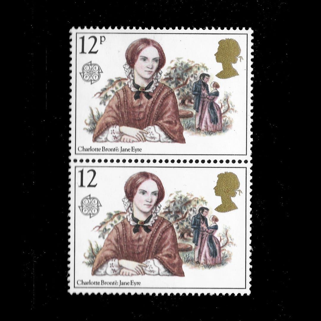 Error 1980 Missing 'P' in Value of Famous Authoresses 12p Mint Stamps ...