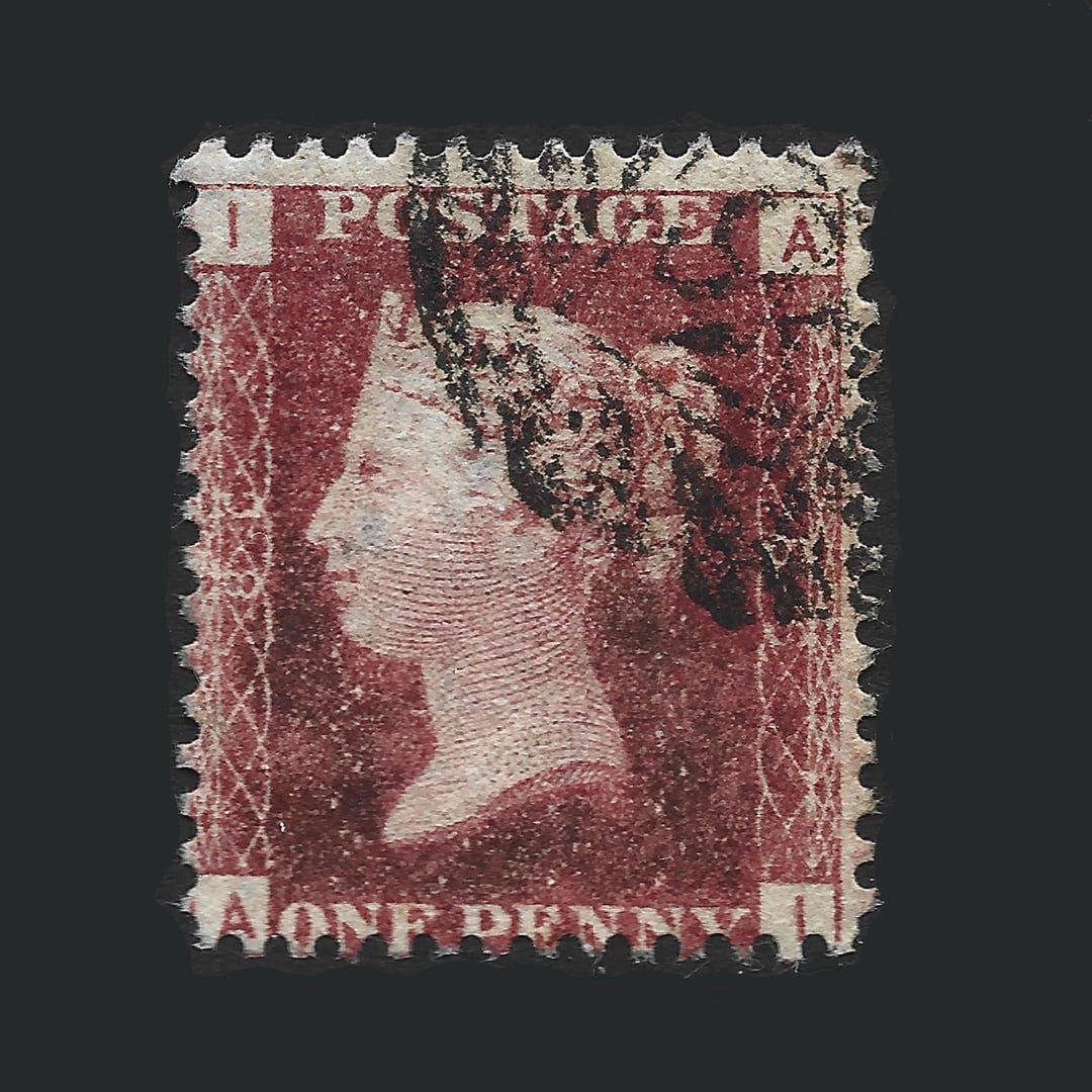 1864 Victoria Penny Red Plate 86 in Average Used Condition. There Are ...