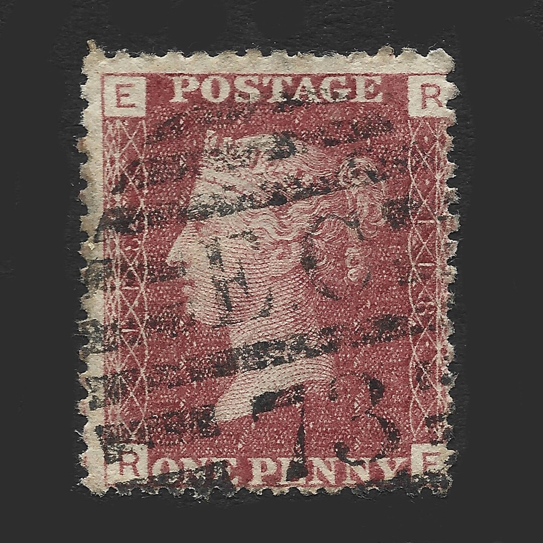 1864 Victoria Penny Red Plate 118 in Average Used Condition. There Are ...