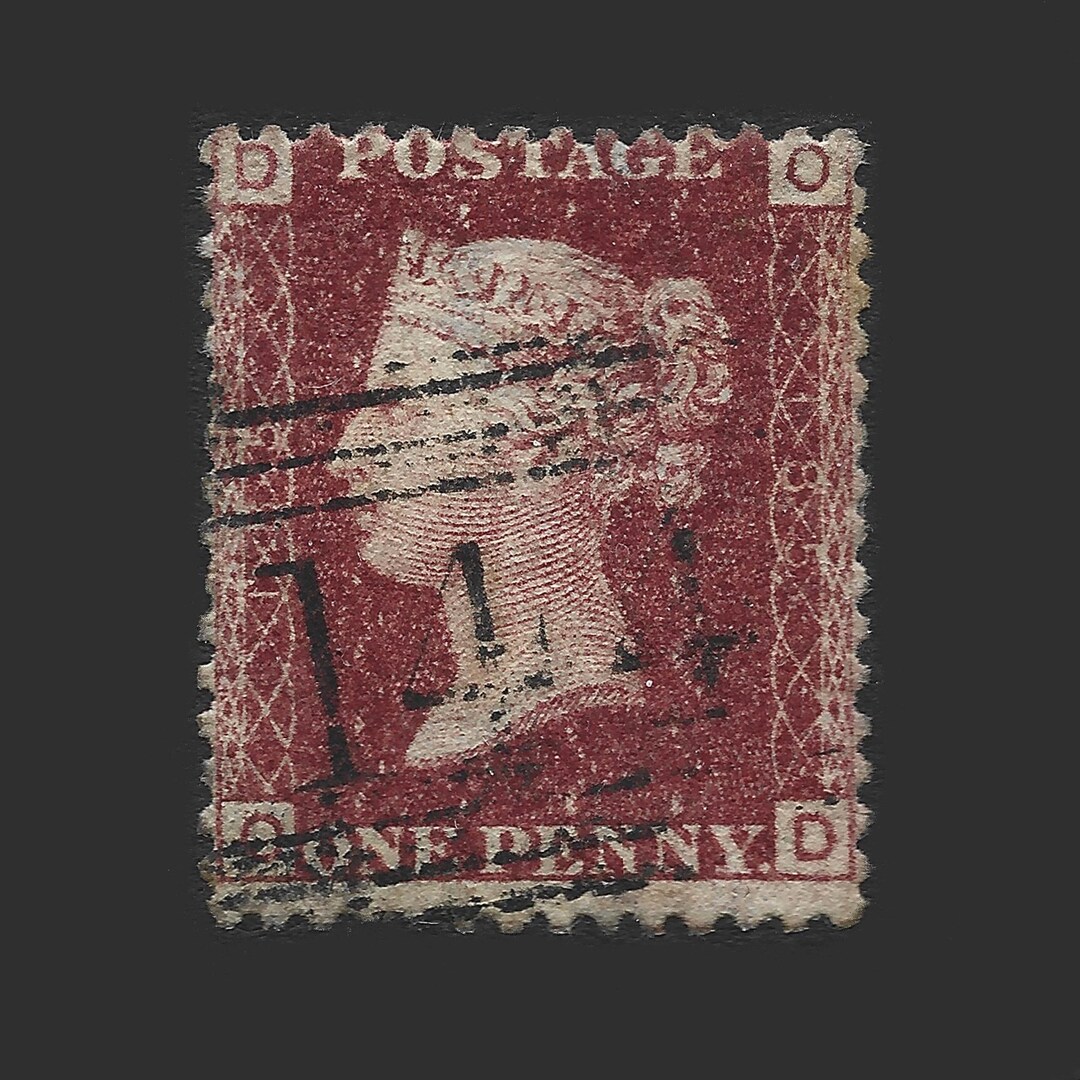 1864 Victoria Penny Red Plate 185 in Average Used Condition. There Are ...