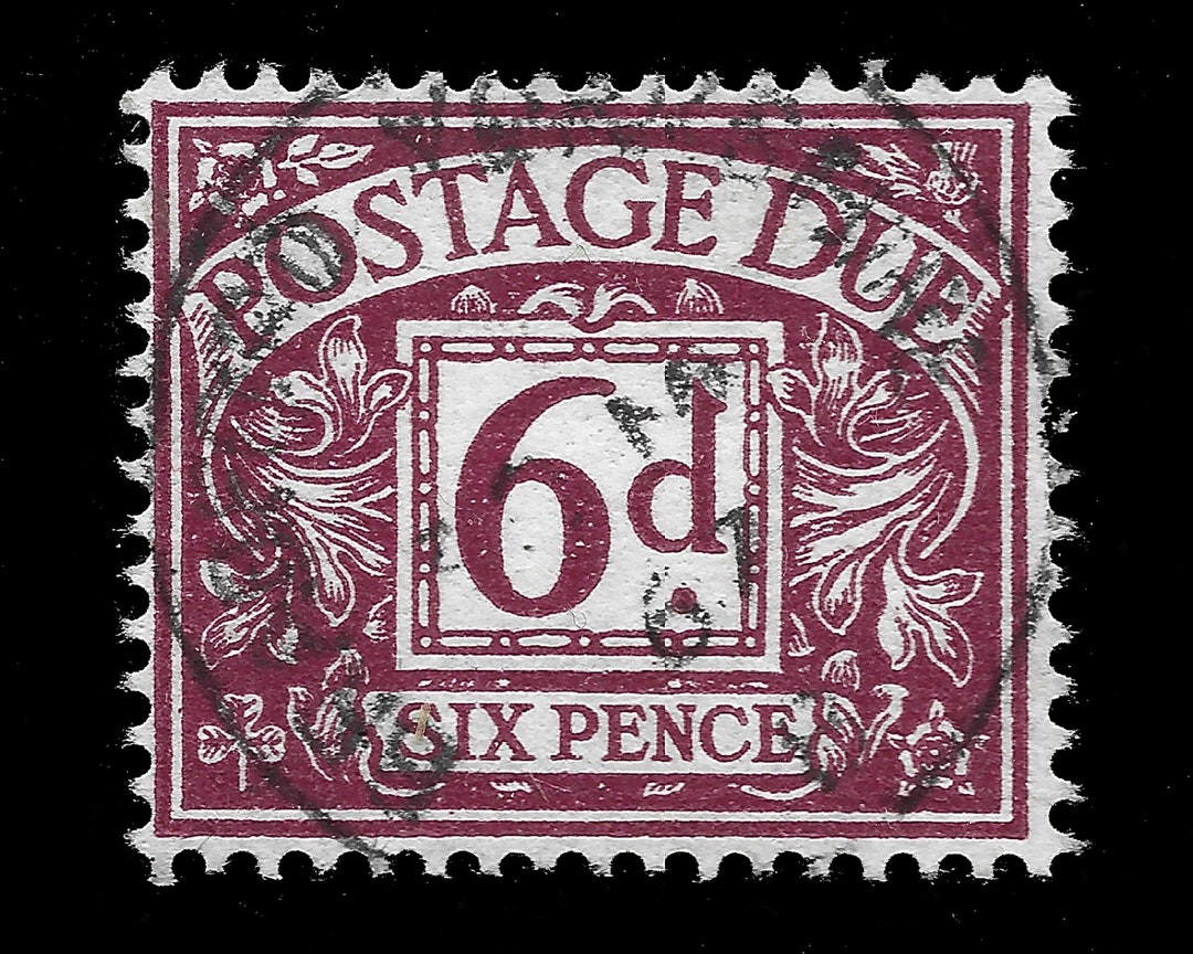 Great Britain 1968 Postage Due 6d Purple, No Watermark, Used Stamp ...