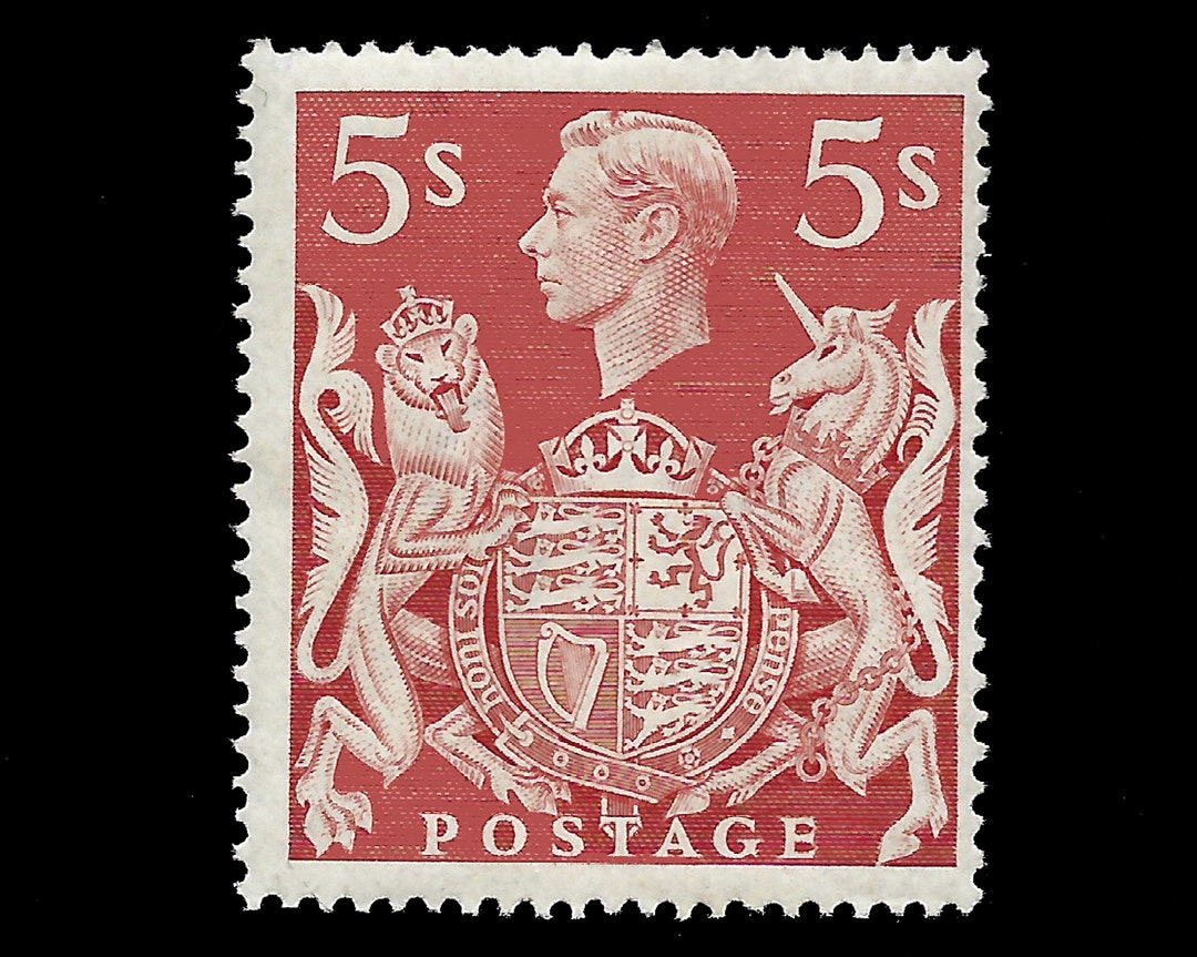 GB 1939 Arms 5/- Red King George VI Lightly Mounted Mint High Value ...
