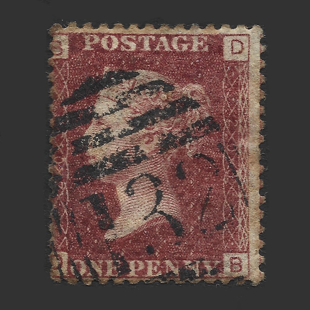 1864 Victoria Penny Red Plate 203 in Average Used Condition. There Are ...