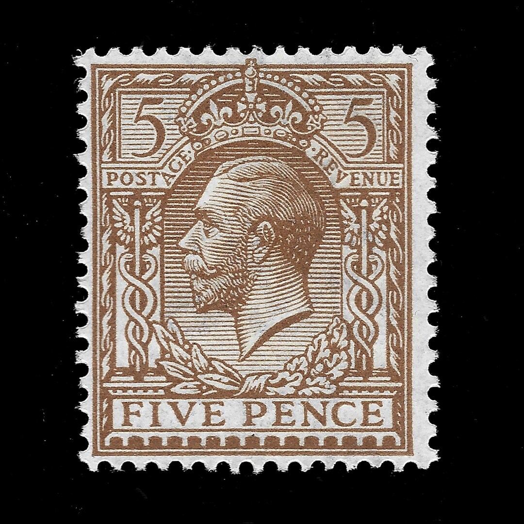 GB 1912 King George V 5d Yellow-brown Mounted Mint Definitive Postage ...