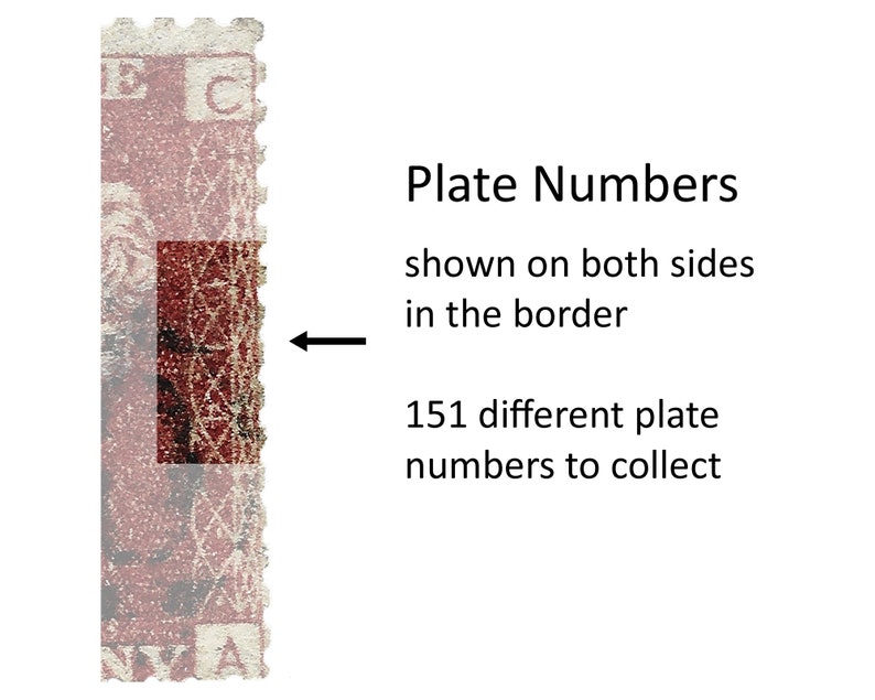 1864 Victoria Penny Red Plate 222 in Average Used Condition. There Are ...