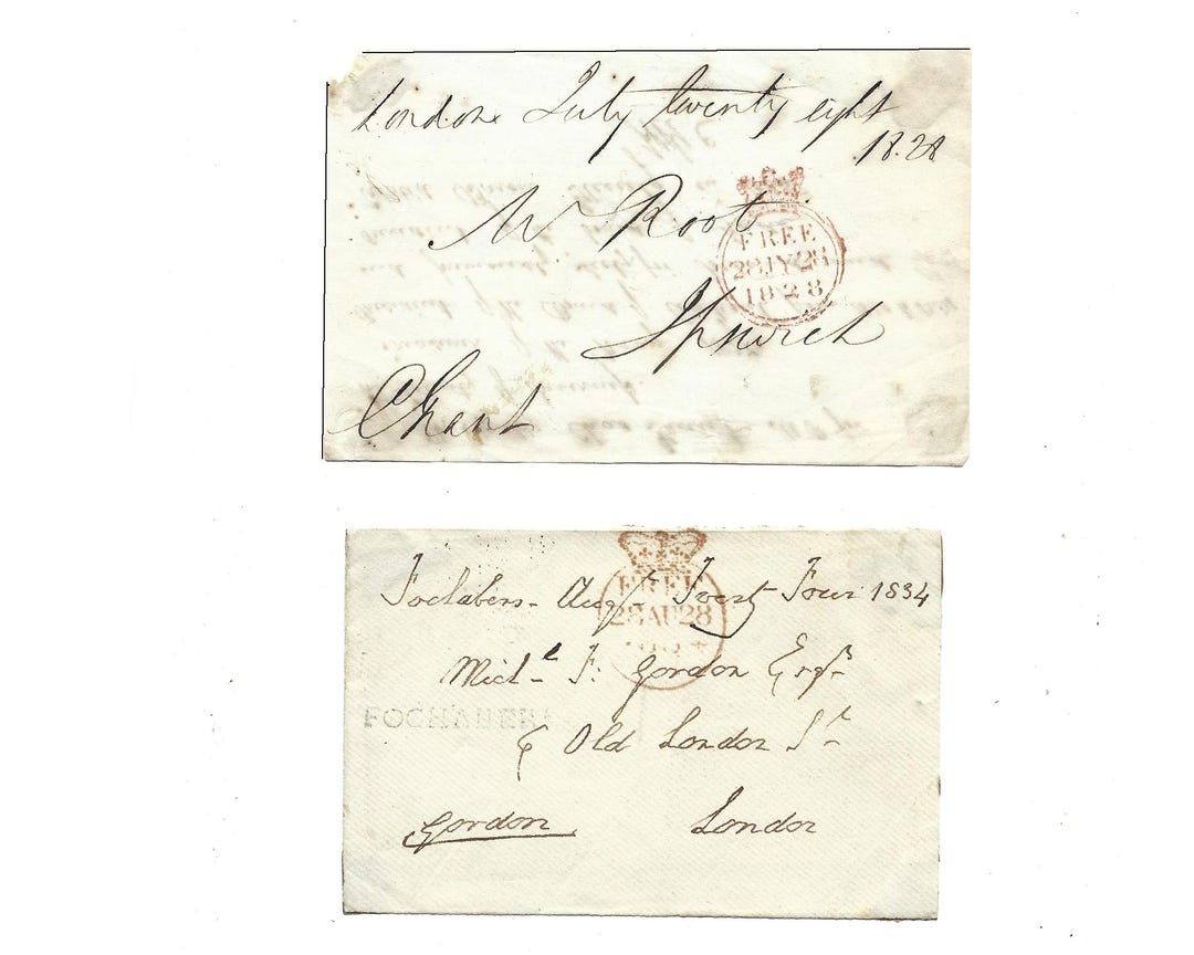 Genuine 1828 & 1934 Free Fronts With Clear FREE Handstamp and Signature ...