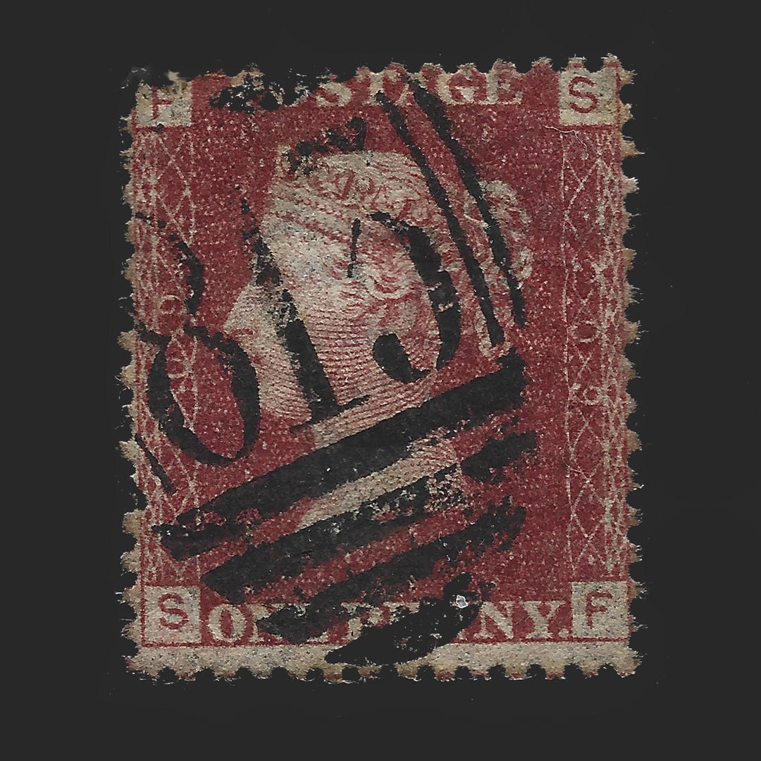 1864 Victoria Penny Red Plate 209 in Average Used Condition. There Are ...