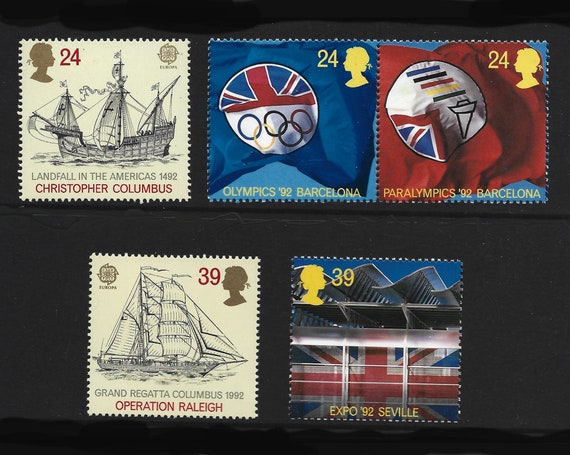 Great Britain 1992 Europa International Events set of five | Etsy