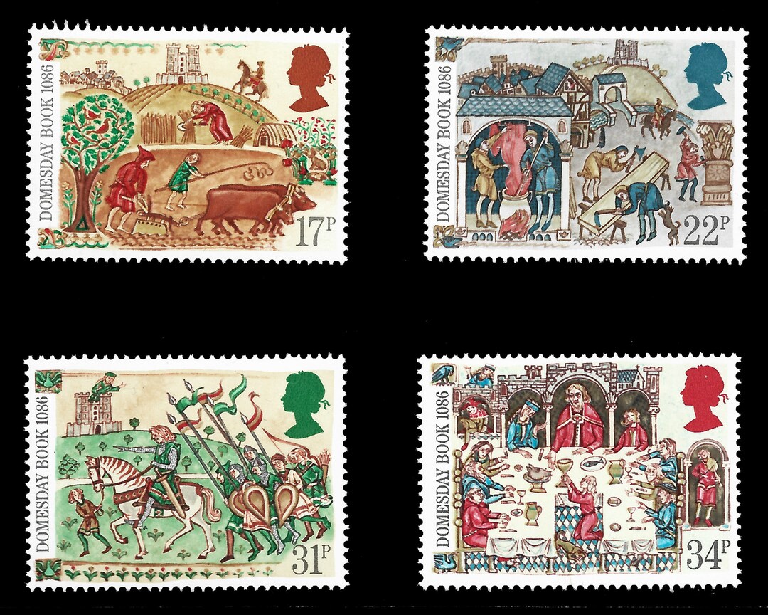 GB 1986 Doomsday Book 900th Anniversary Set of Four Mint Commemorative ...