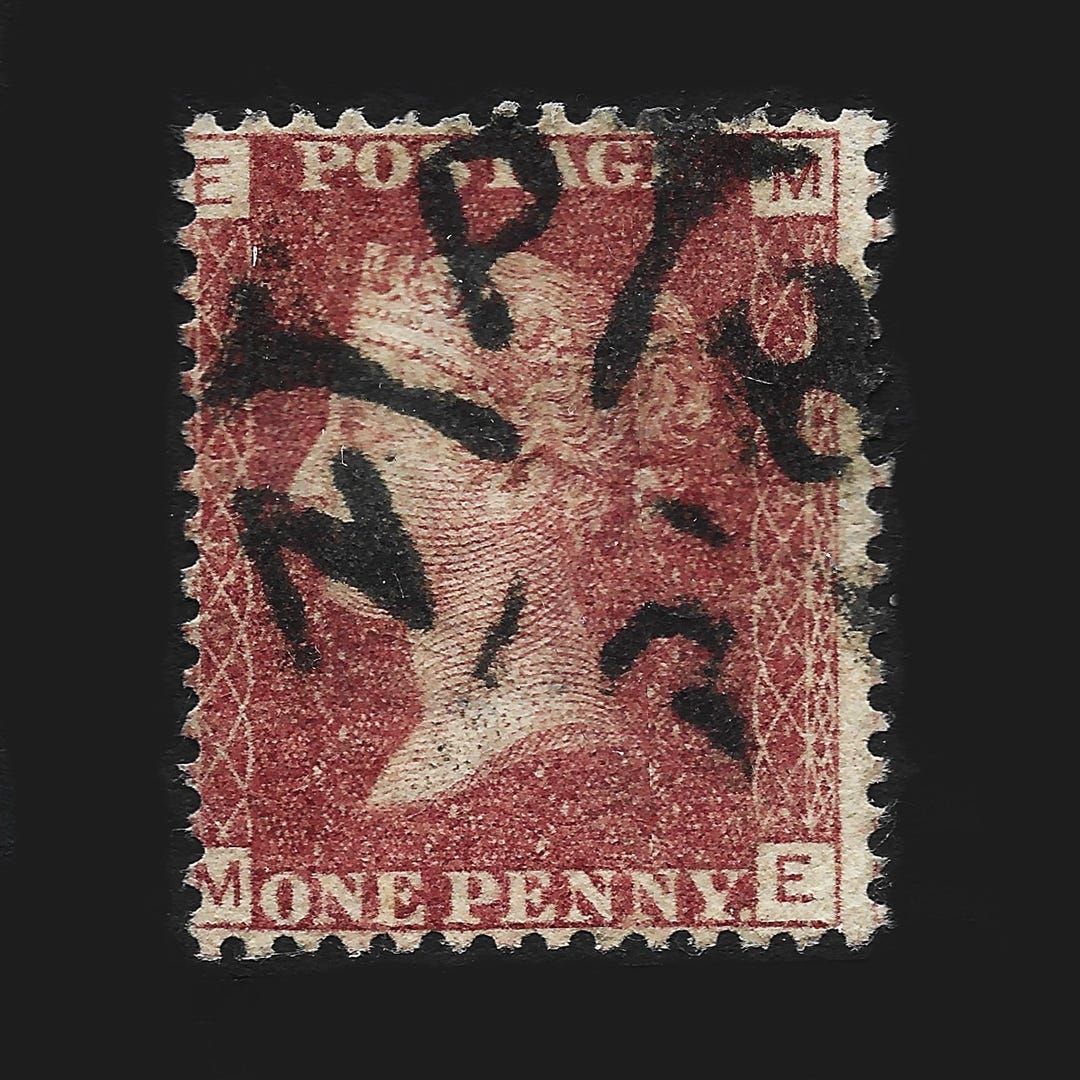 1864 Victoria Penny Red Plate 144 in Average Used Condition. There Are ...