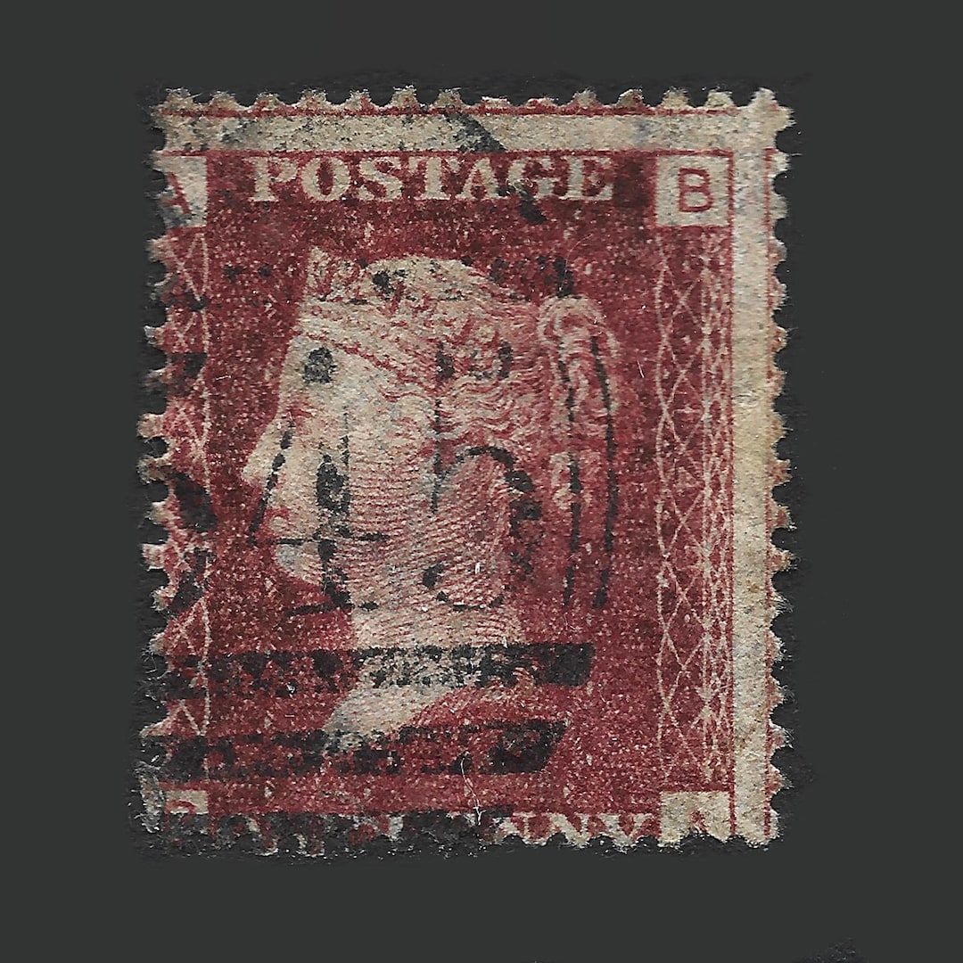 1864 Victoria Penny Red Plate 143 in Average Used Condition. There Are ...