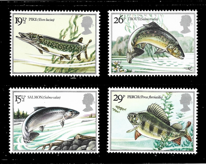 Fish Stamps,50 Diff, Fish Postage Stamps, Seashell Stamps, Ocean ...