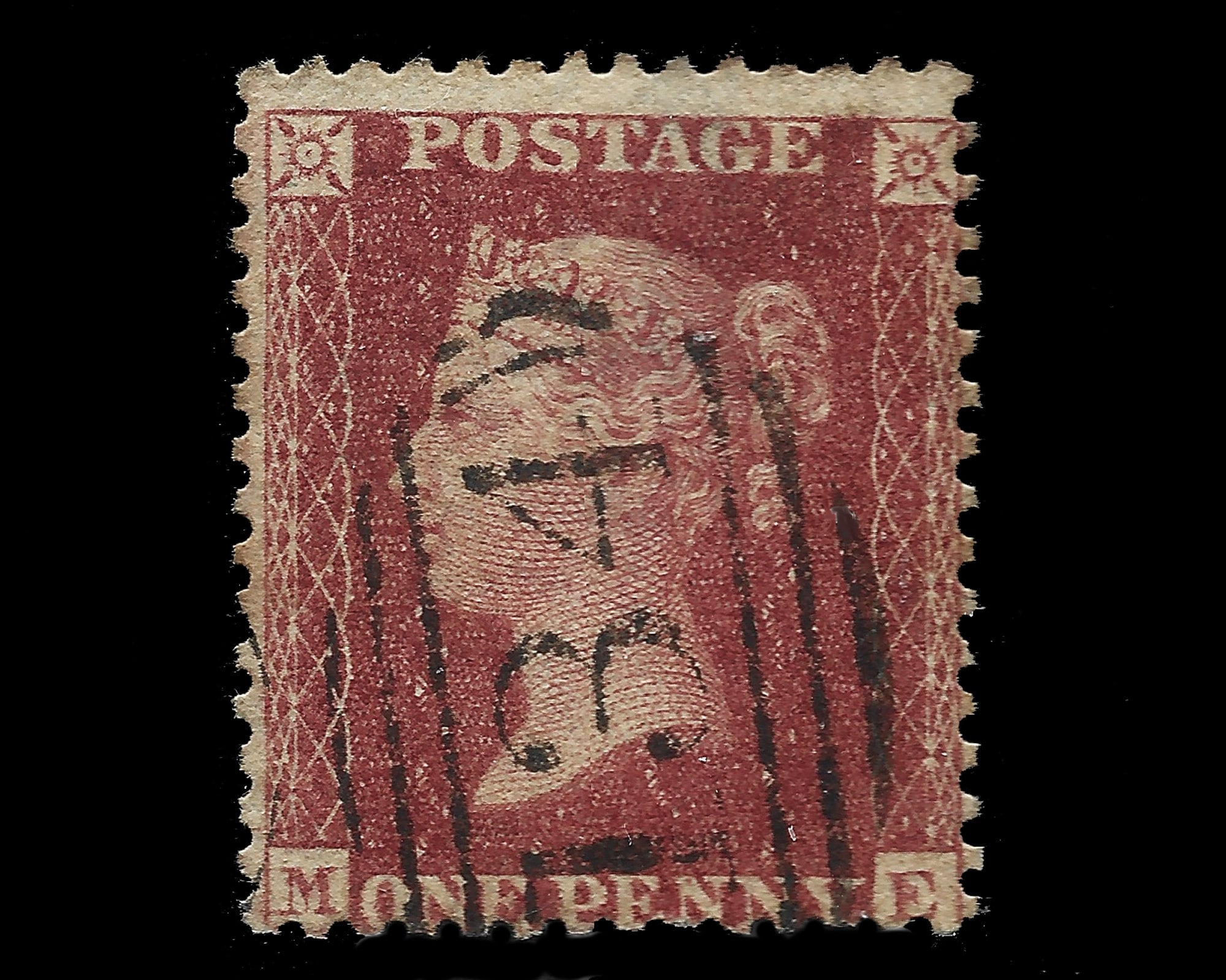 Great Britain 1857 Penny Red Stars Large Crown Watermark - Etsy UK