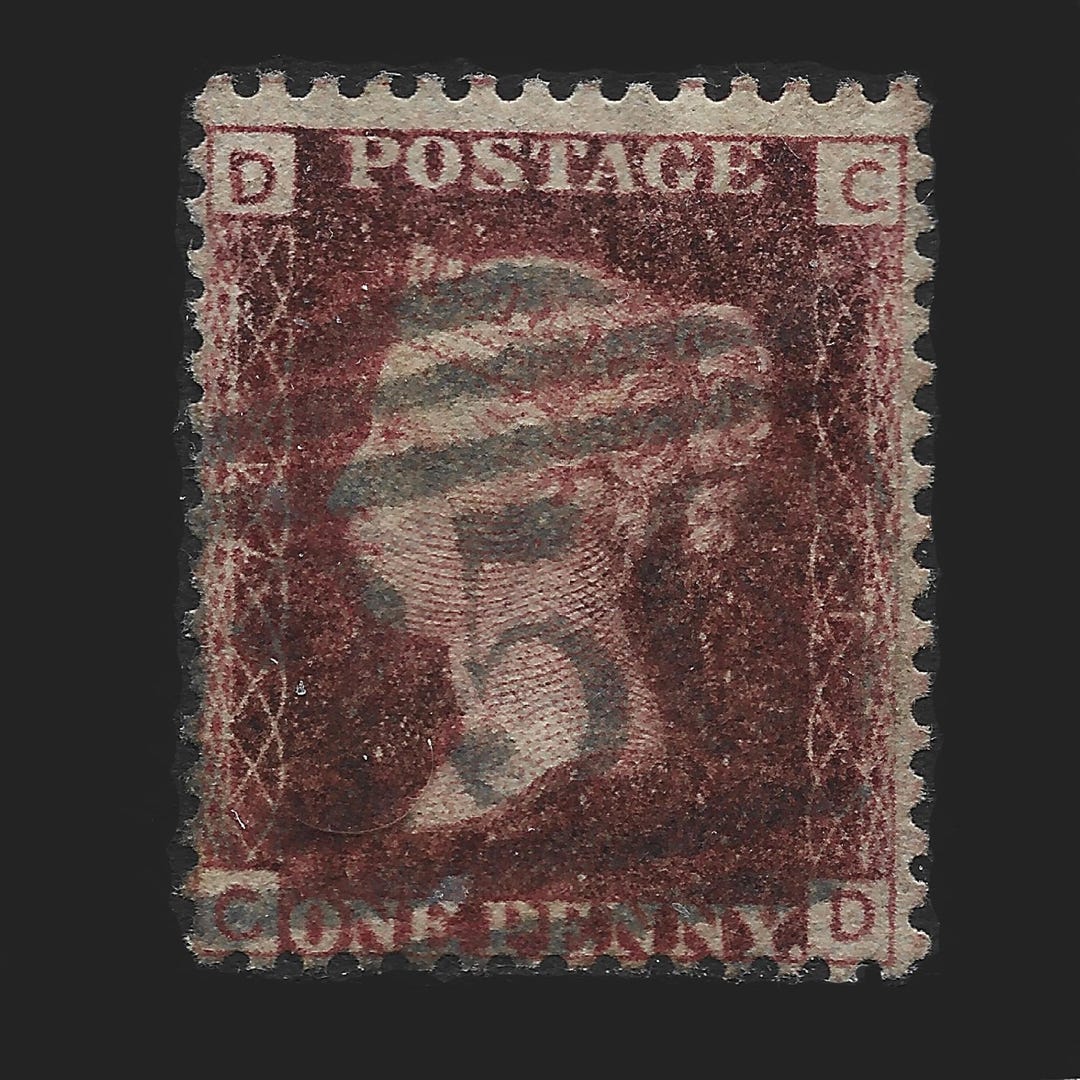 1864 Queen Victoria Penny Red Plate 74 in Average Used Condition. There ...
