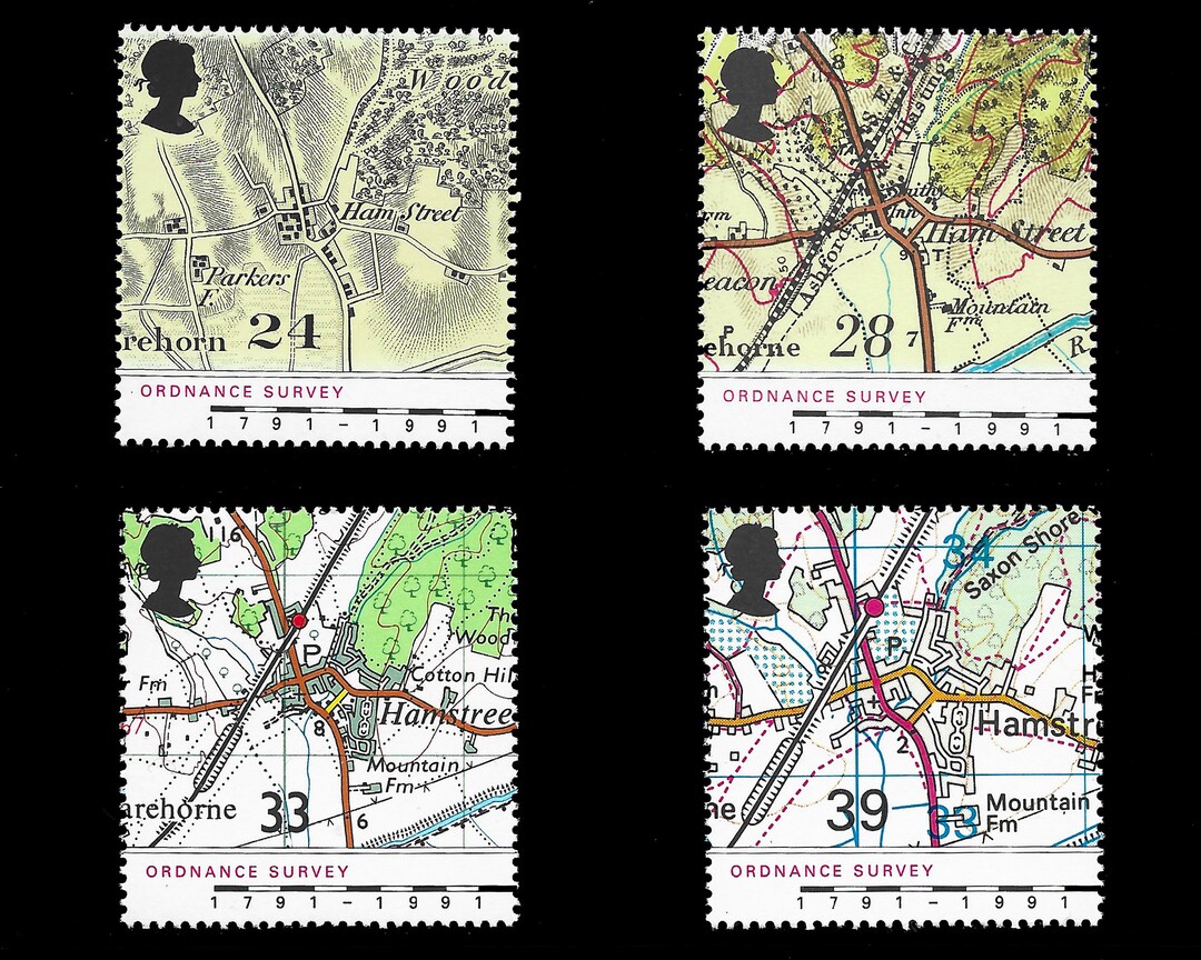 Great Britain 1991 Maps Bicentenary of Ordnance Survey Maps - Etsy
