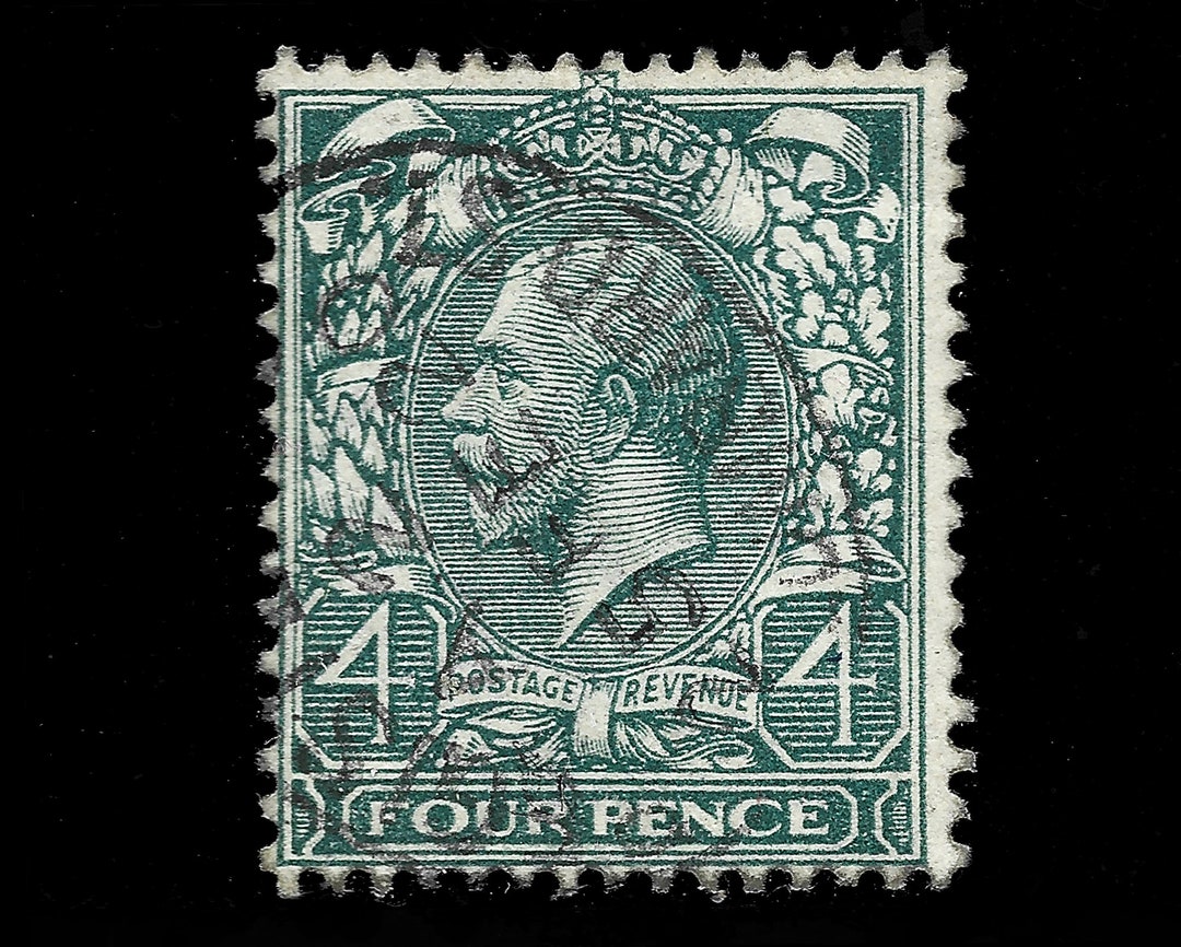 Great Britain 1912 King George V 4d Grey-green Used Definitive Postage ...