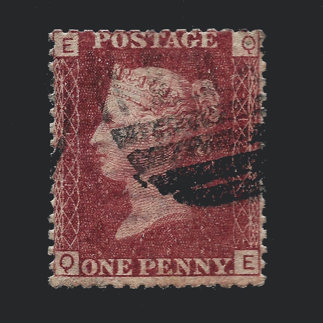 1864 Victoria Penny Red Plate 121 in Average Used Condition. There Are ...