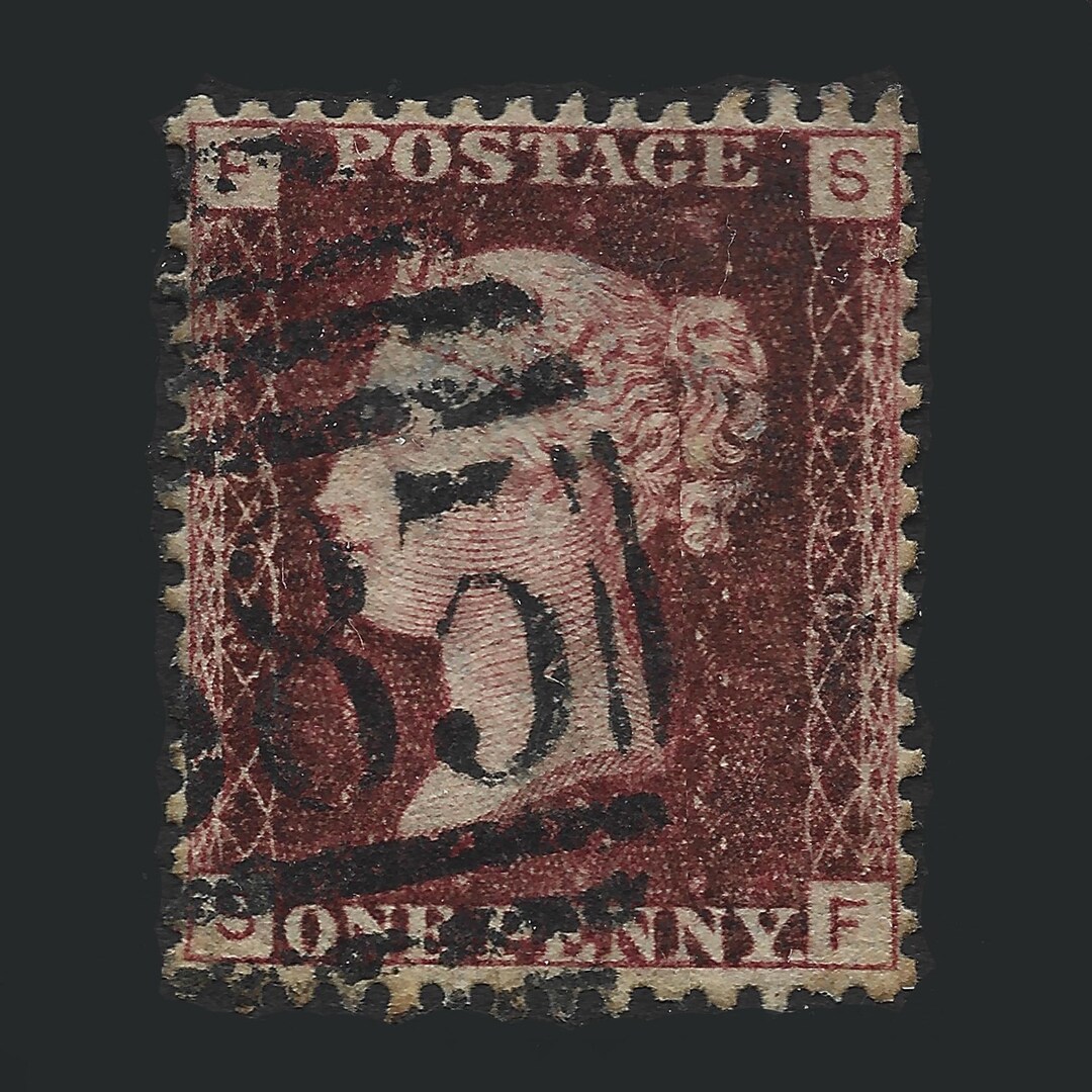 1864 Victoria Penny Red Plate 136 in Average Used Condition. There Are ...