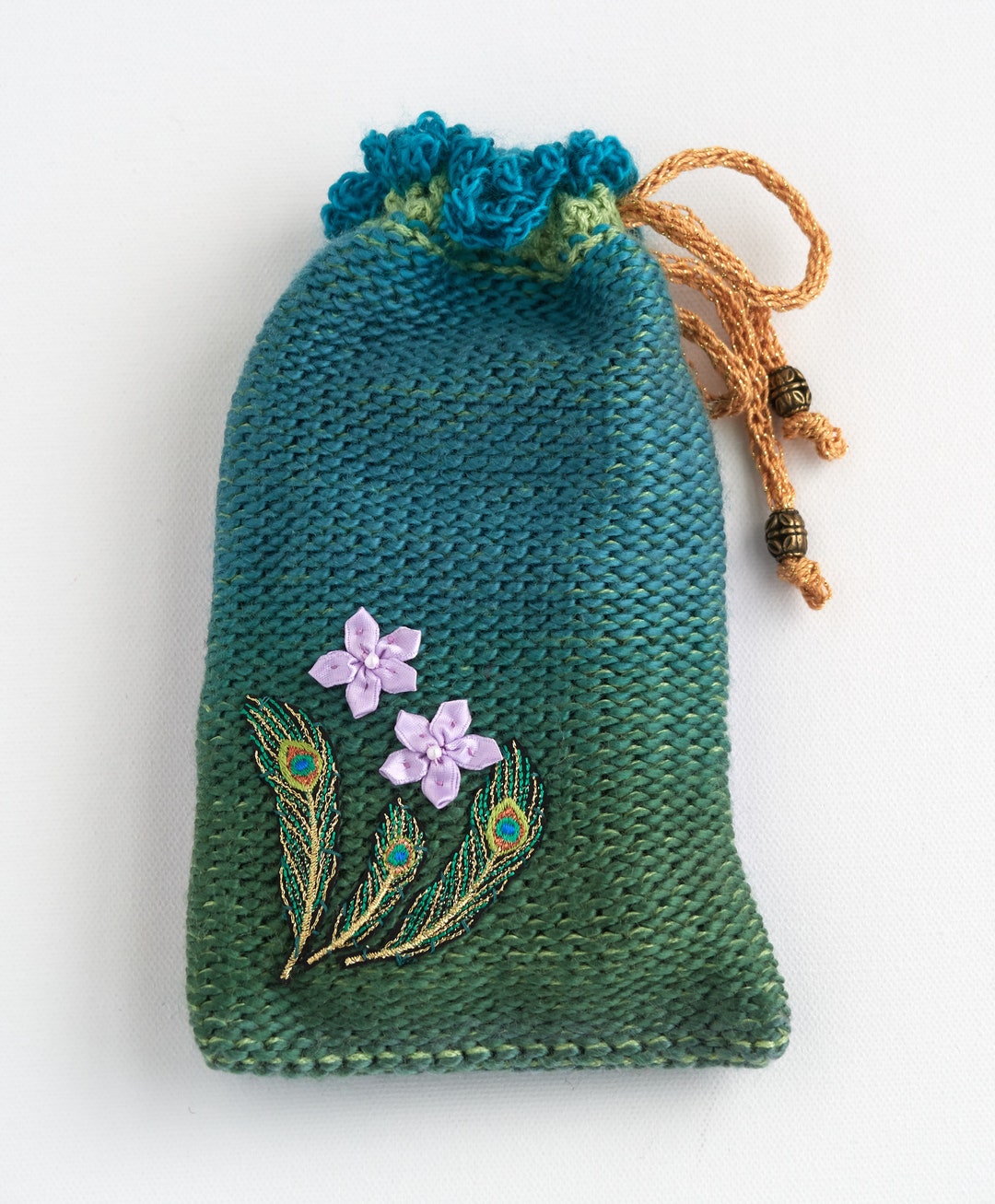 Tarot Deck Bag - Peacock Garden: Tarot Oracle Turquoise Pouch Bag Purse ...