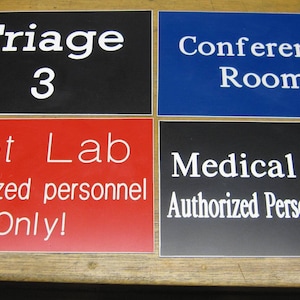 5x7 Engraved Plastic Sign. Custom Made Sign Label. 5"x7" - Etsy