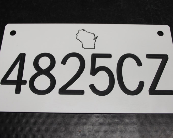 Wisconsin ATV UTV License Plate Custom Made Hard Plastic. - Etsy