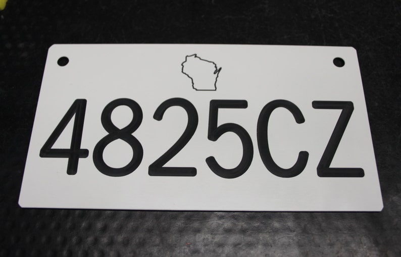 Wisconsin ATV UTV License Plate Custom Made Hard Plastic. - Etsy